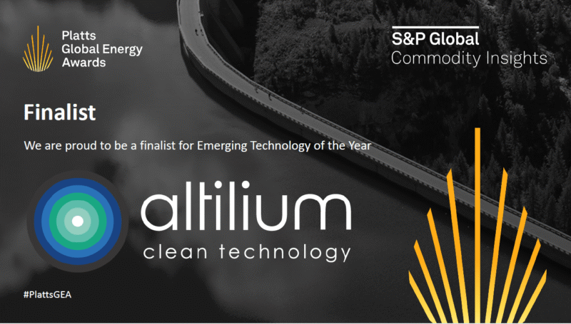Altilium announced as finalist for Platts Global Energy Awards 2025 - Altilium